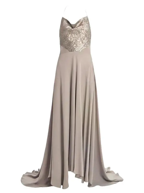 IRINA SCHROTTER Embellished Maxi Dress - Grey