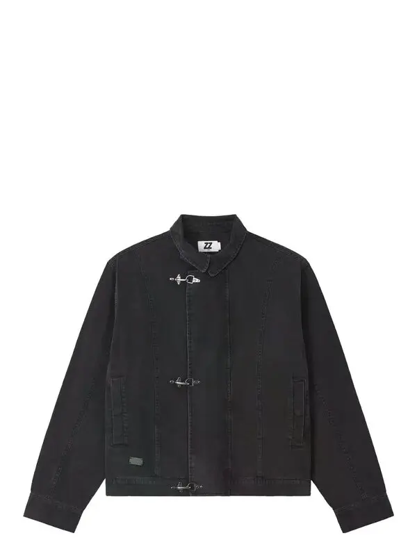 Izzue Panelled Denim Jacket - Black