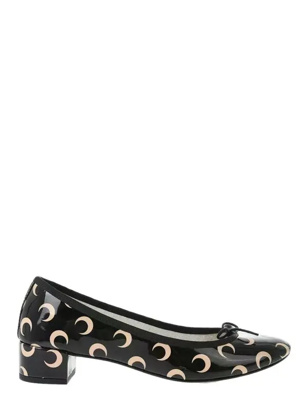 MARINE SERRE X Repetto Camille Bow-detail Heeled Pumps - Black