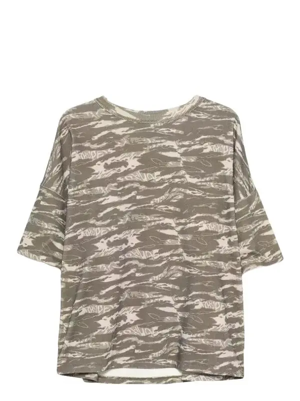Rhude Camouflage-print Layered-sleeve T-shirt - Green