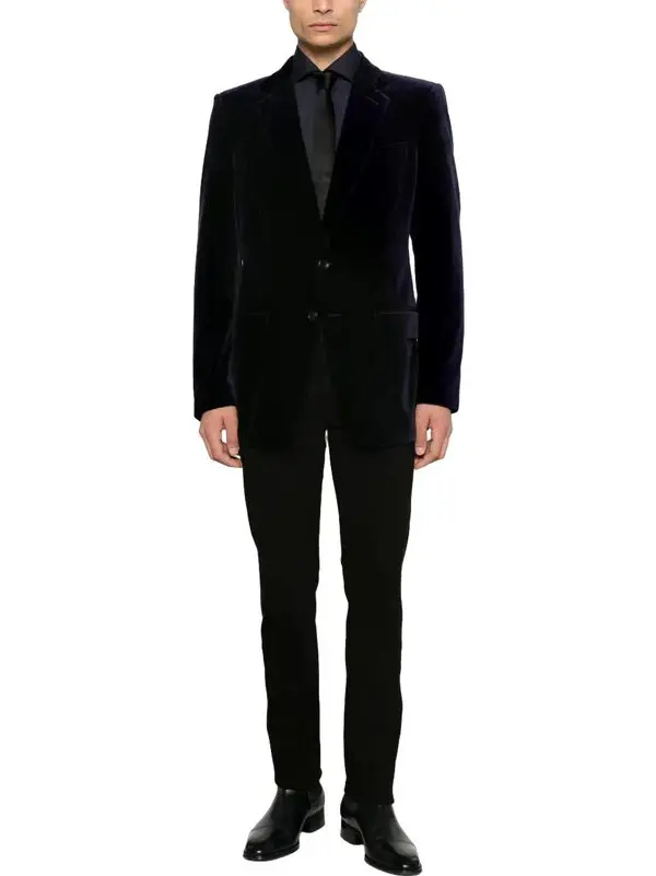TOM FORD Spread-collar Button-up Shirt - Blue
