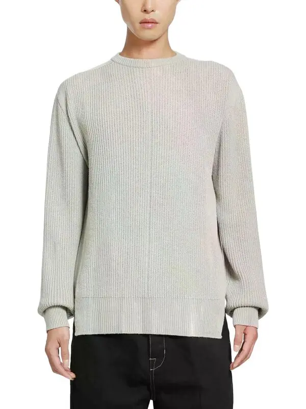 Rick Owens Fisherman Ribbed-knit Crew-neck Sweater - Grey