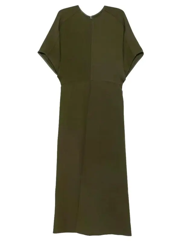 Victoria Beckham Eleanor Short-sleeve Midi Dress - Green