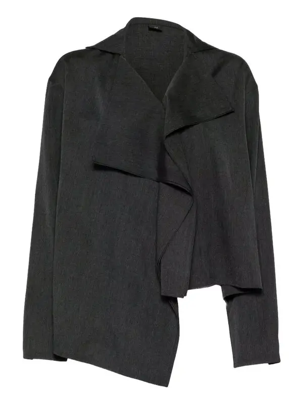Y’s Asymmetrical Draped Jacket - Grey