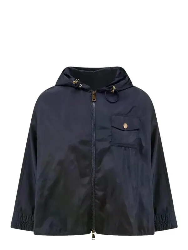 Moncler Logo Patch Hooded Jacket - Blue