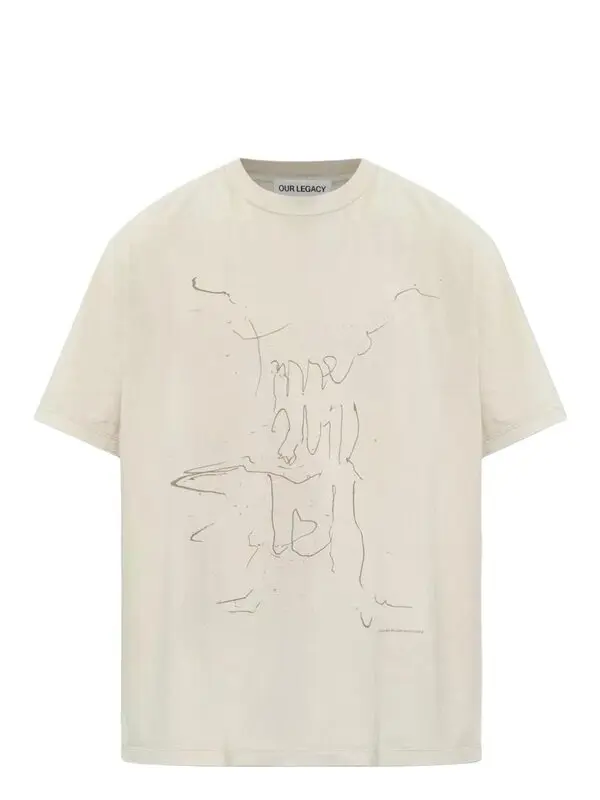 Our Legacy Box Graphic-print T-shirt - Neutrals