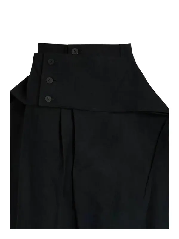 Issey Miyake Layered Cropped Trousers - Black