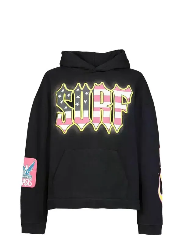 JUN/NAKAYAMA Graphic Print Hoodie - Black