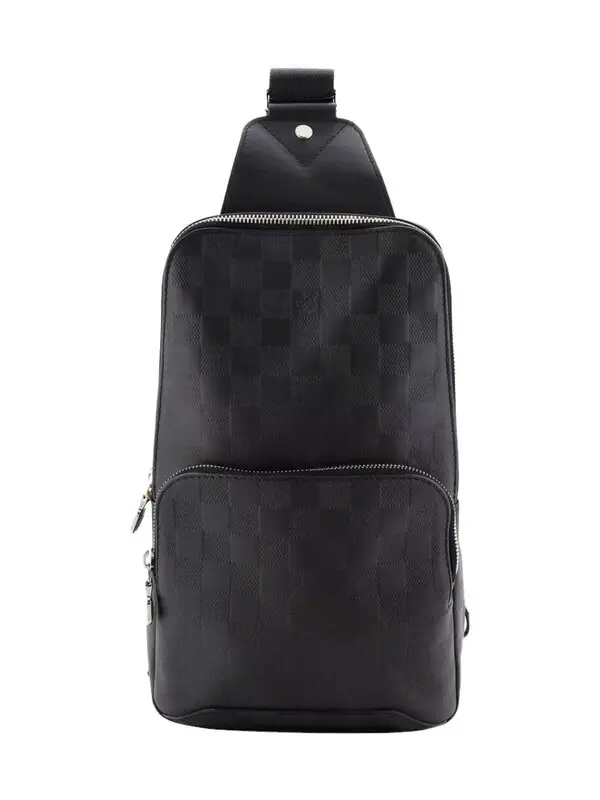 LOUIS VUITTON Avenue Sling Bag Damier Infini Leather - Black