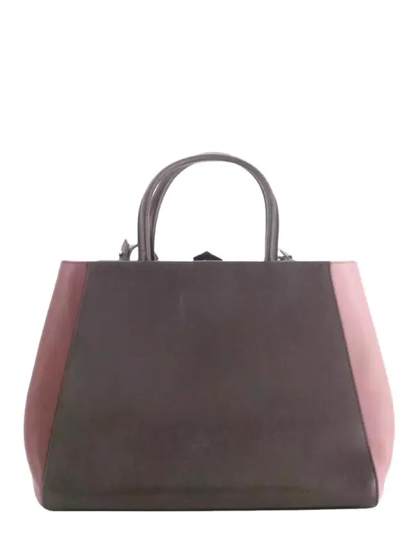 Fendi 2jours Leather Medium Tote Bag - Brown
