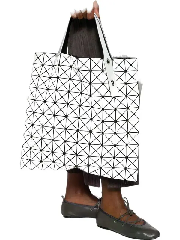 Issey Miyake Prism Gloss Geometric Panelled Tote Bag - Grey