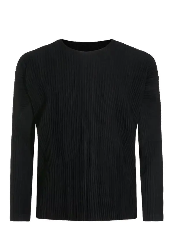 Issey Miyake Pleated Long-sleeve T-shirt - Black