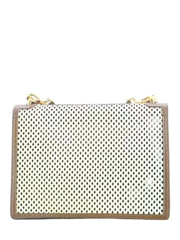 Fendi Kan U Perforated Leather Shoulder Bag - Brown