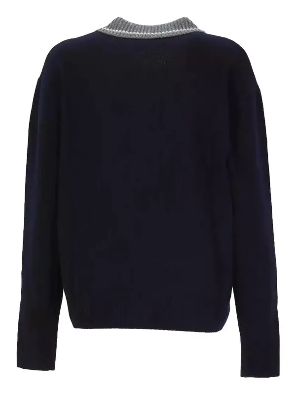 TELA Button-fastening Wool Sweater - Blue