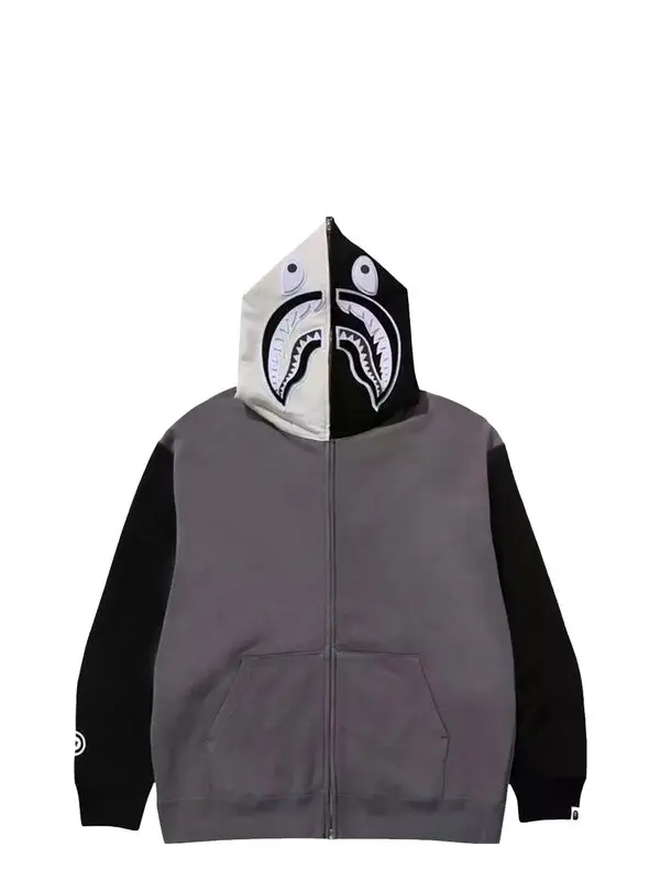 A BATHING APE Shark Patch Hoodie - Grey
