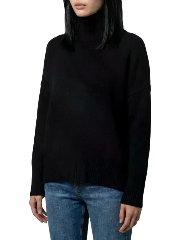 LISA YANG Heidi Asymmetric Sweater - Black