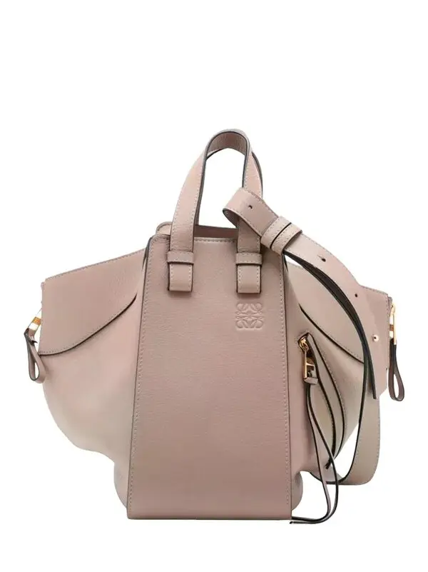 Loewe Grained Calfskin Drawstring Hammock Bag Satchel - Neutrals
