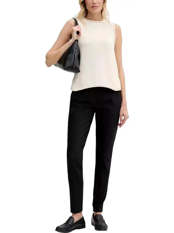 MOS MOSH Sleeveless Knit Top With Rolled Edge - Neutrals