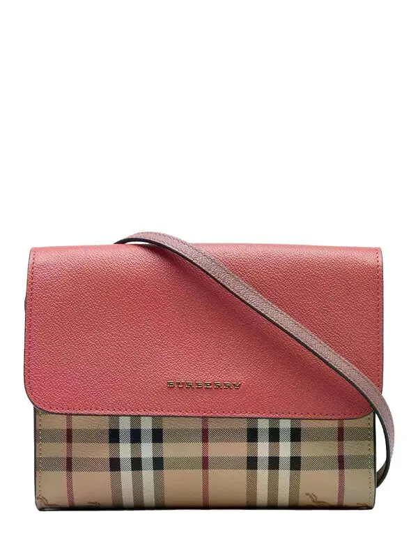 Burberry Haymarket Check Coated Canvas And Calfskin Loxley Crossbody Bag - Neutrals