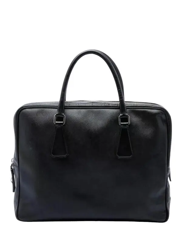 Prada Saffiano Leather Business Bag - Black