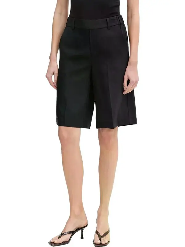 MOS MOSH Tailored Shorts With Elasticated Waistband - Black
