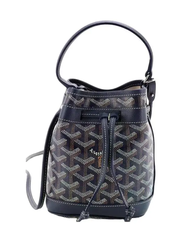 Goyard Petit Flot Coated Canvas Mini Bucket Bag - Blue