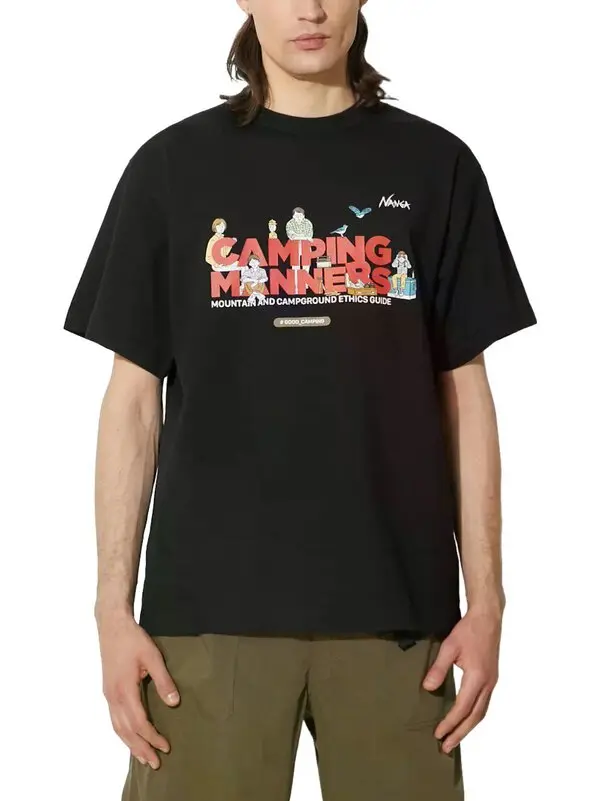 NANGA Camping Manners T-shirt - Black