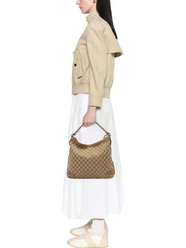Gucci Gg Canvas Hobo Satchel - Neutrals