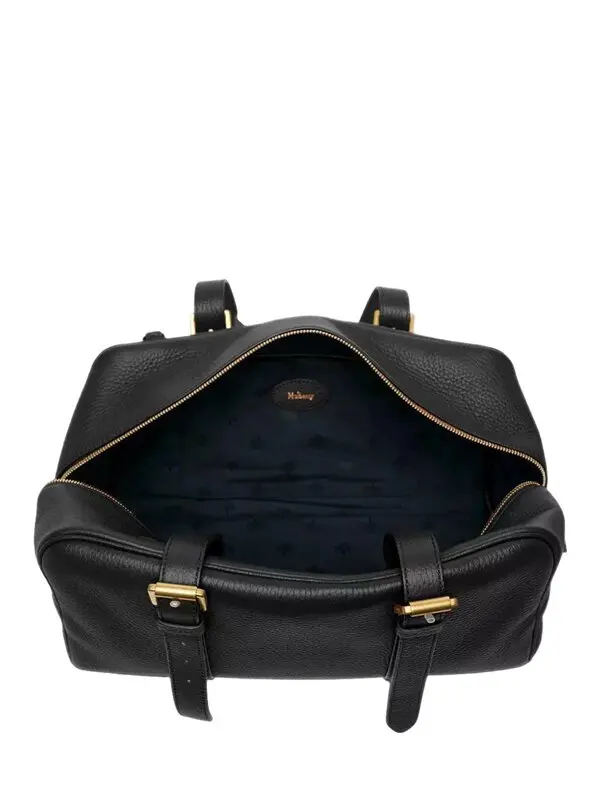Mulberry Grained Leather Tote Bag With Buckle Detail - Black