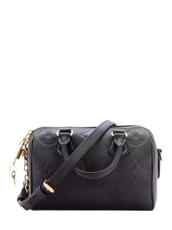 LOUIS VUITTON Speedy Bandouliere Monogram Empreinte Giant 20 Crossbody Bag - Black