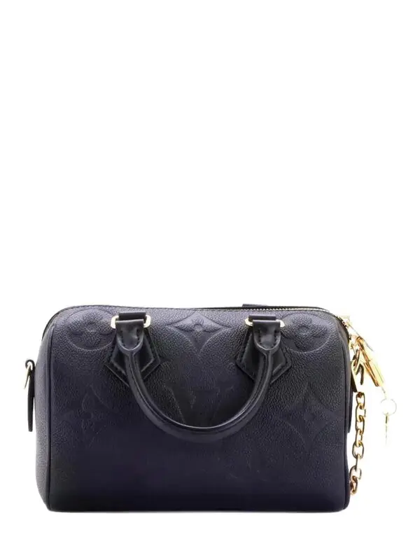 LOUIS VUITTON Speedy Bandouliere Monogram Empreinte Giant 20 Crossbody Bag - Black
