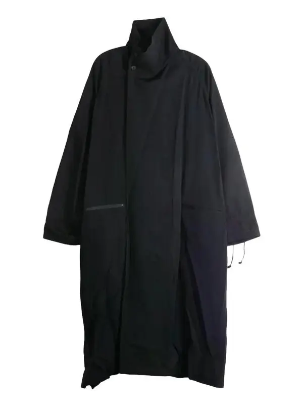 Yohji Yamamoto High-neck Zip-detail Coat - Black