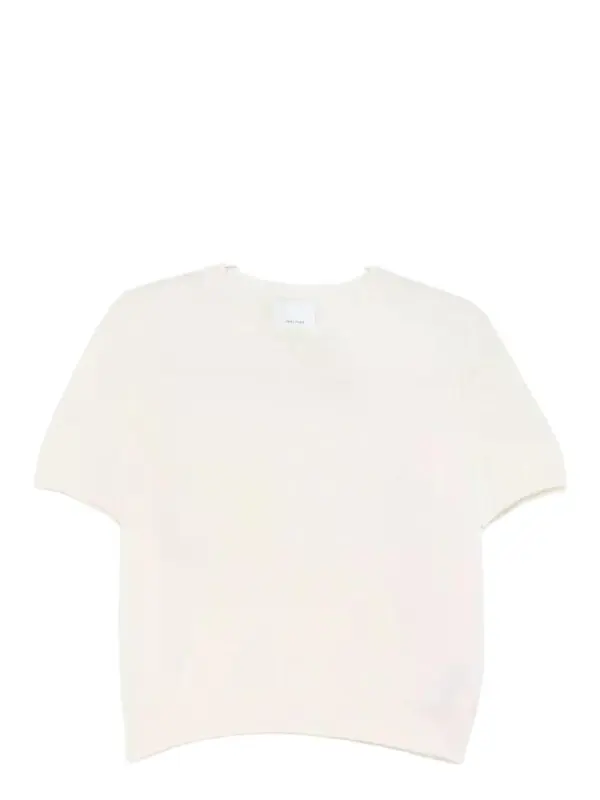 IVORY PARIS Petal Short-sleeve Crew-neck Sweater - Neutrals