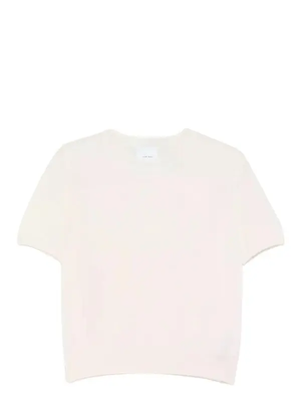 IVORY PARIS Petal Short-sleeve Crew-neck Sweater - Neutrals