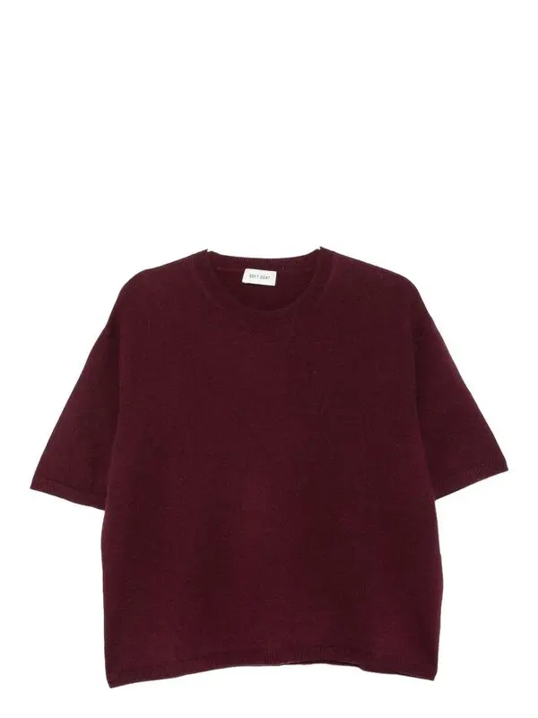 Soft Goat Cashmere T-shirt - Red
