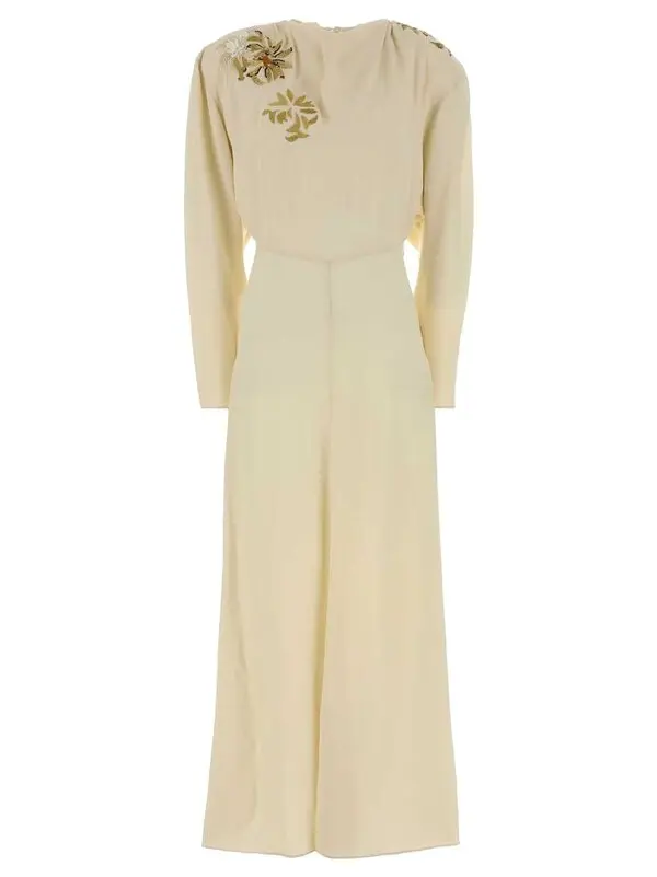Isabel Marant Étoile Samsha" Embroidered Crepe Maxi Dress - Yellow