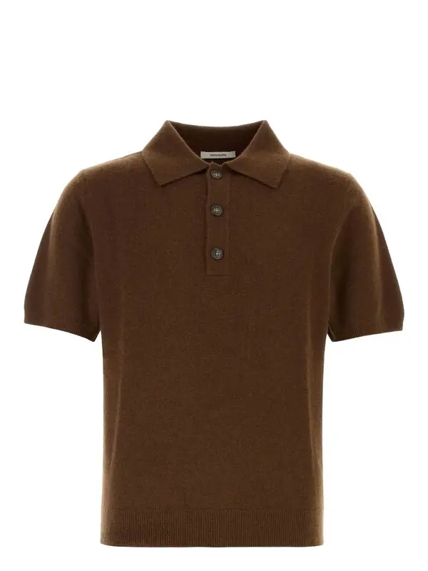 ENTIRE STUDIOS Wool-cashmere Polo Shirt - Brown