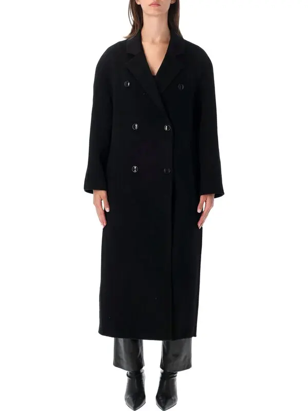 Loulou De Saison Double-breasted Wool Coat - Nero