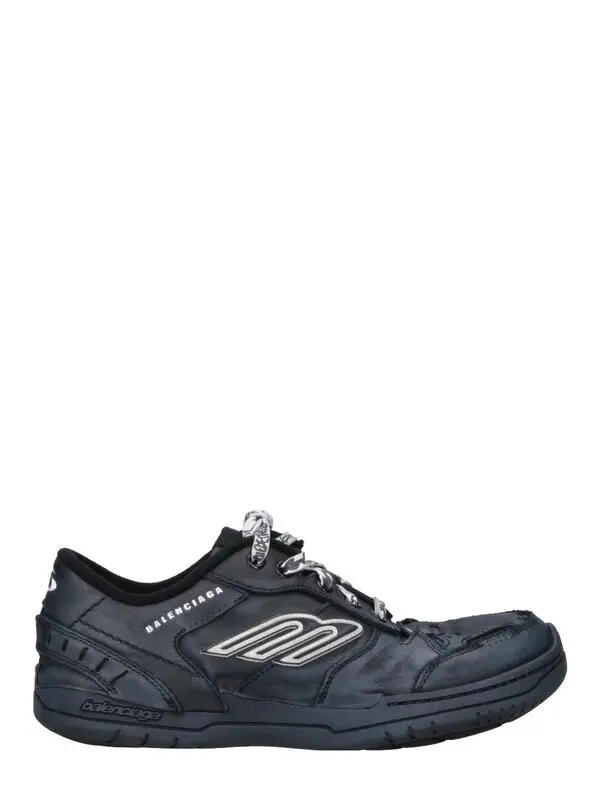 Balenciaga Low-top Leather Lace-up Sneakers - Black