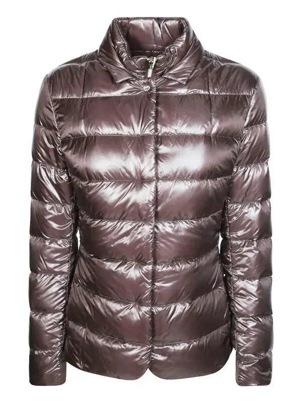 Herno Quilted Zip-up Jacket - Marrone