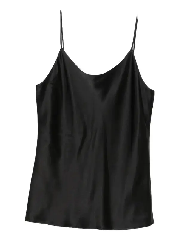 Max Mara Silk Satin Top - Nero