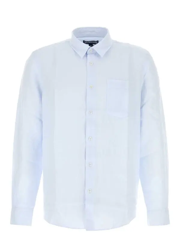 Vilebrequin Caroubis Linen Shirt For - Light Blue