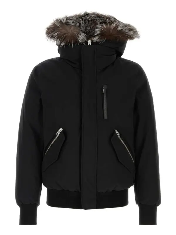 Mackage Dixon Down Jacket With Fur-trimmed Hood - Black