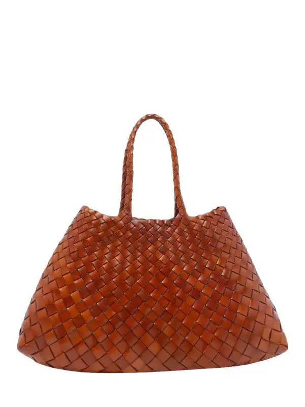 Dragon Diffusion Woven Leather Tote Bag - Brown