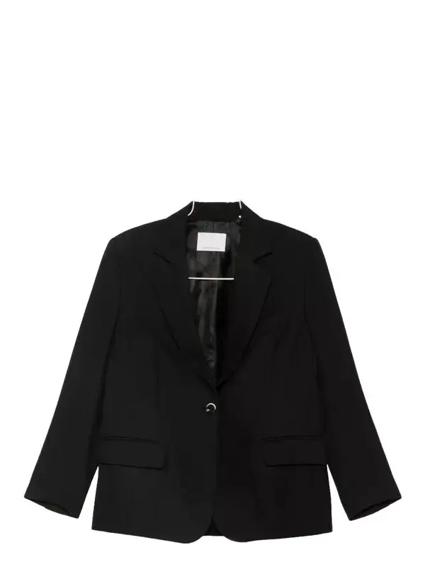 NINE:INTHE:MORNING Bella Single-breasted Notched-lapel Blazer - Black