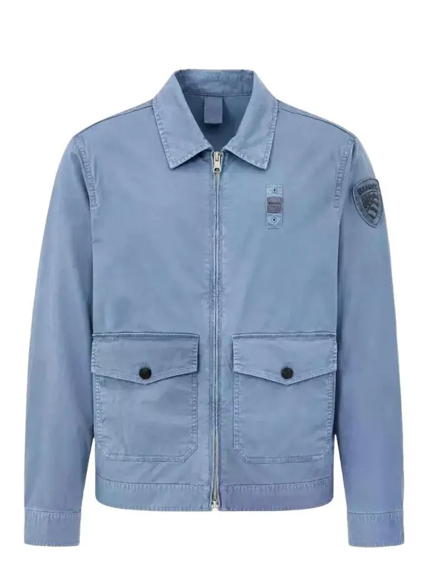 BLAUER. Logo Patch Zip-up Jacket - Blue