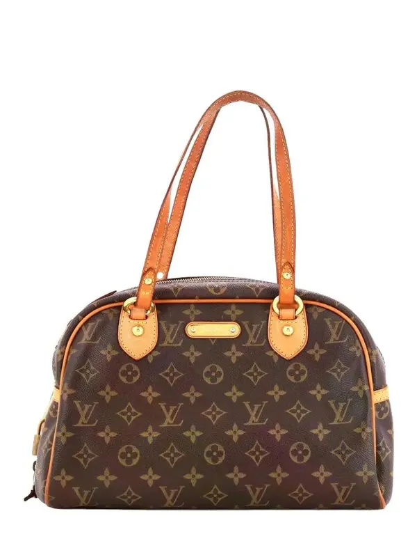 LOUIS VUITTON Monogram Canvas Pm Satchel Handbag - Brown