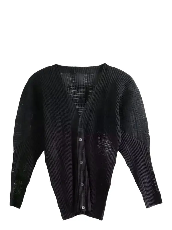 Issey Miyake Pleated Semi-sheer Shirt - Black