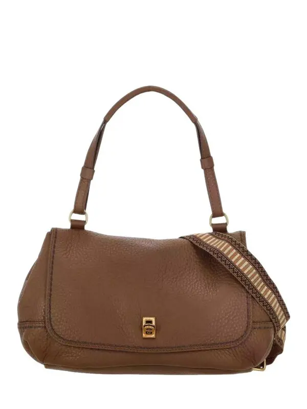 VISONA` Visona Felicita Noce Grainy-leather Shoulder Bag - Brown