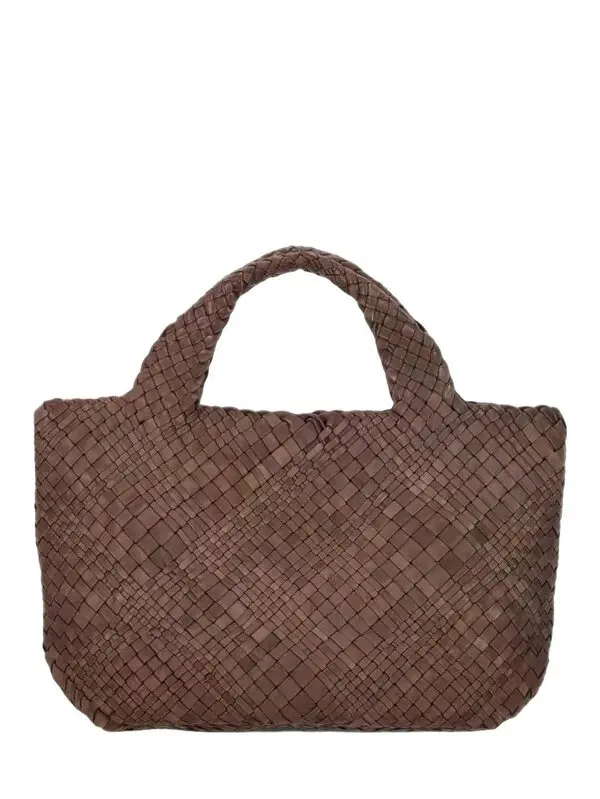 VISONA` Visona Esmeralda Woven Leather Tote Bag - Brown